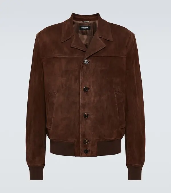 Dolce & Gabbana Suede Jacket - Brown