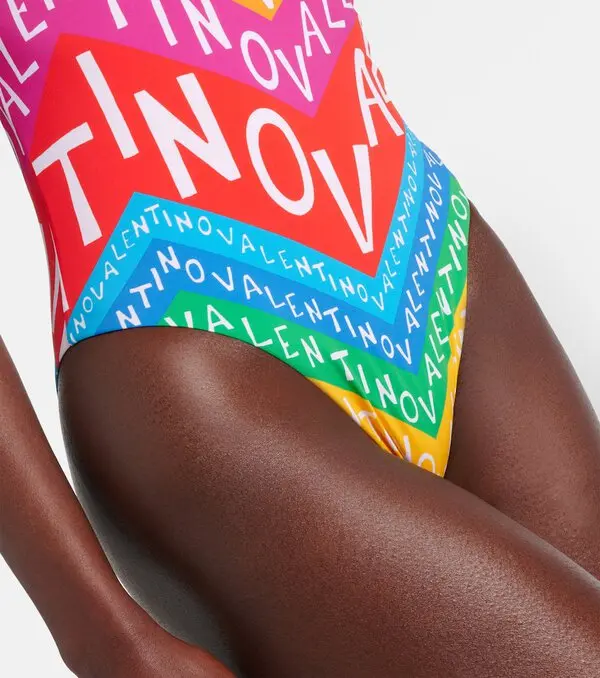 Valentino Garavani Logo Swimsuit - Multicoloured