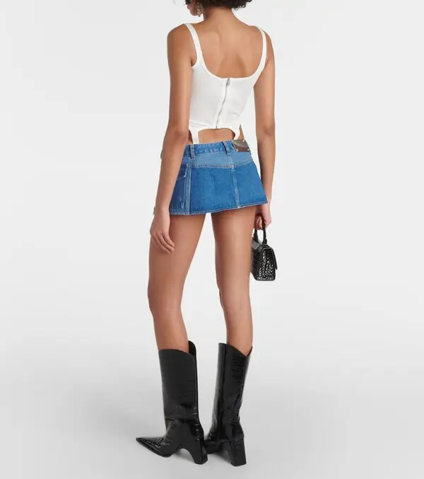 DION LEE Toolbelt Denim Miniskirt
