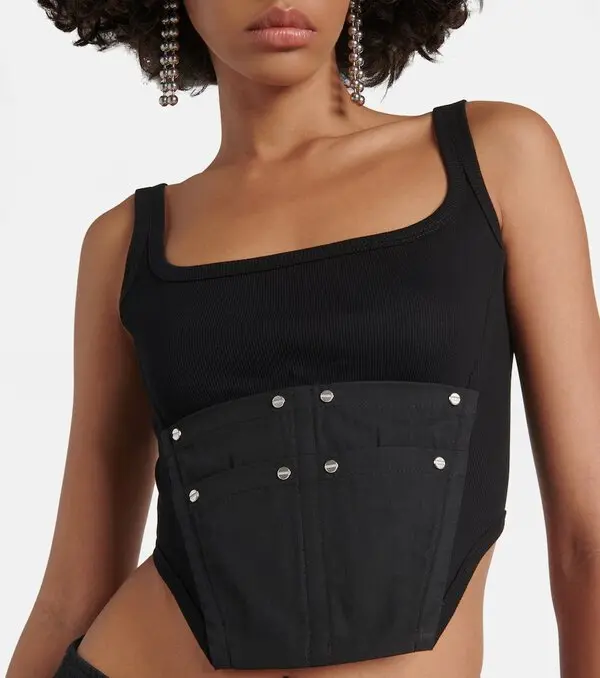 DION LEE Workwear Cotton Corset Top