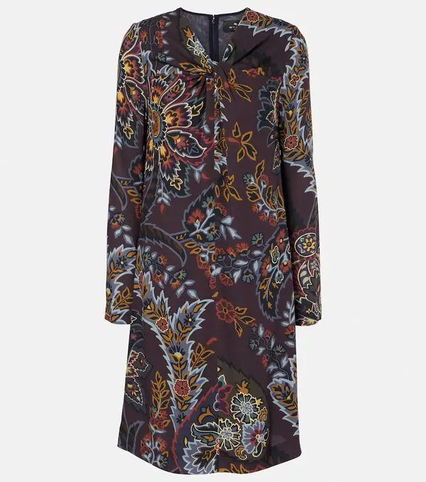 Etro Printed Mini Dress - Black