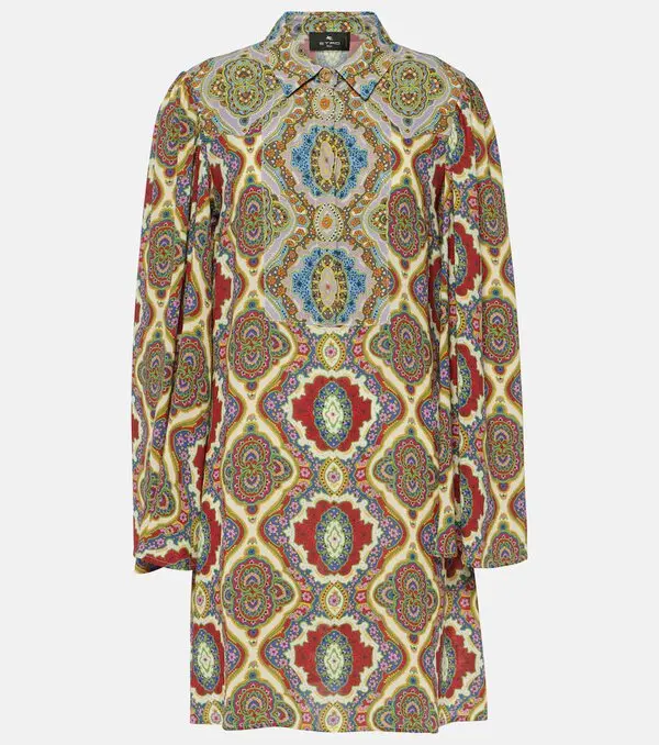 Etro Printed Viscose Blend Minidress - Multicoloured