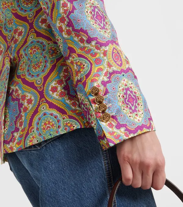 Etro Printed Silk Blazer