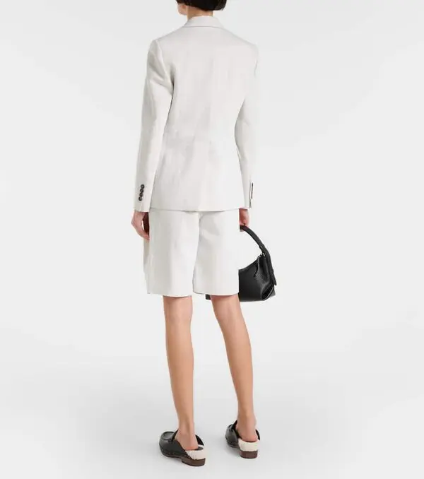 Brunello Cucinelli Cotton And Linen Blazer - White