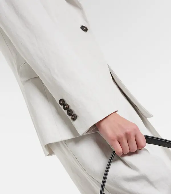 Brunello Cucinelli Cotton And Linen Blazer - White