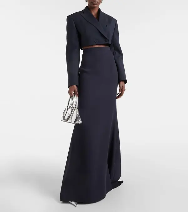 Valentino Garavani Crêpe Couture Cropped Blazer