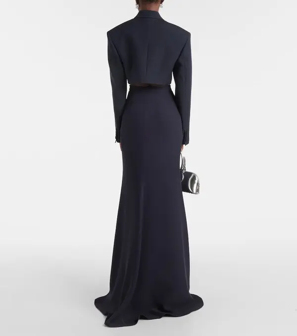 Valentino Garavani Crêpe Couture Cropped Blazer