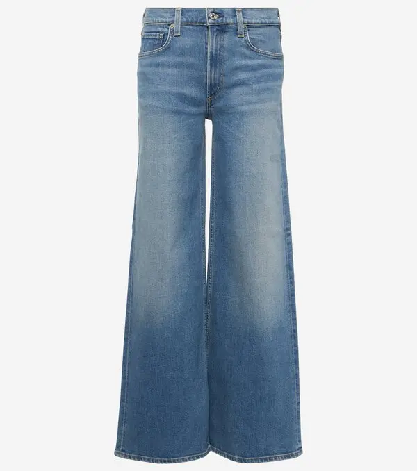 Citizens Of Humanity Loli Mid-rise Wide-leg Jeans - Blue