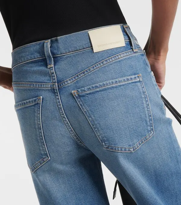 Citizens Of Humanity Loli Mid-rise Wide-leg Jeans - Blue