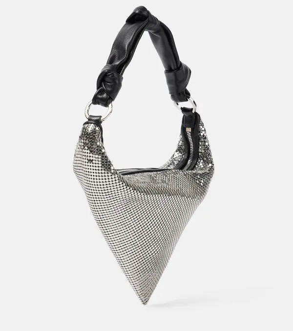 Amina Muaddi Cameron Mini Leather Shoulder Bag