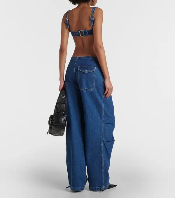 DION LEE Parachute Wide-leg Jeans - Blue