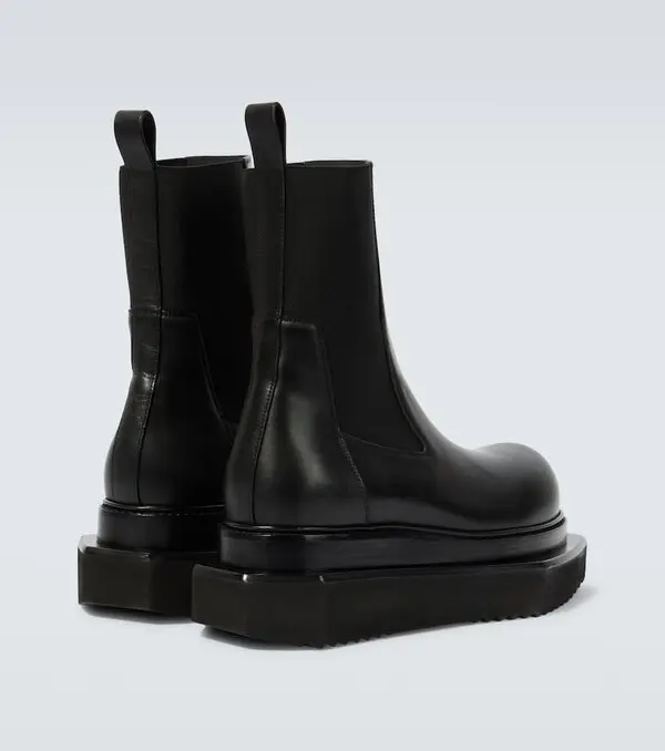Rick Owens Beatle Turbo Cyclops Leather Ankle Boots