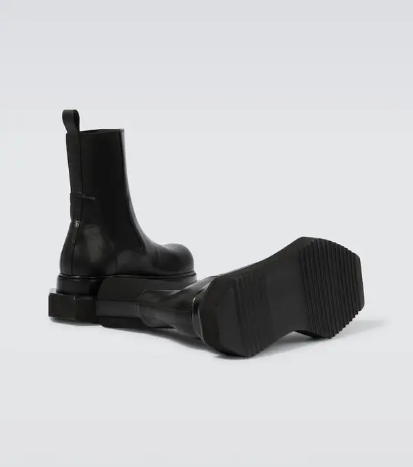 Rick Owens Beatle Turbo Cyclops Leather Ankle Boots
