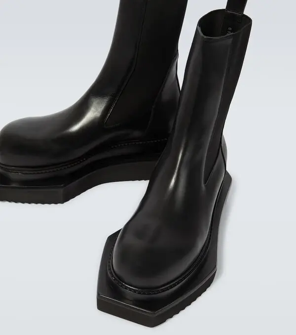 Rick Owens Beatle Turbo Cyclops Leather Ankle Boots