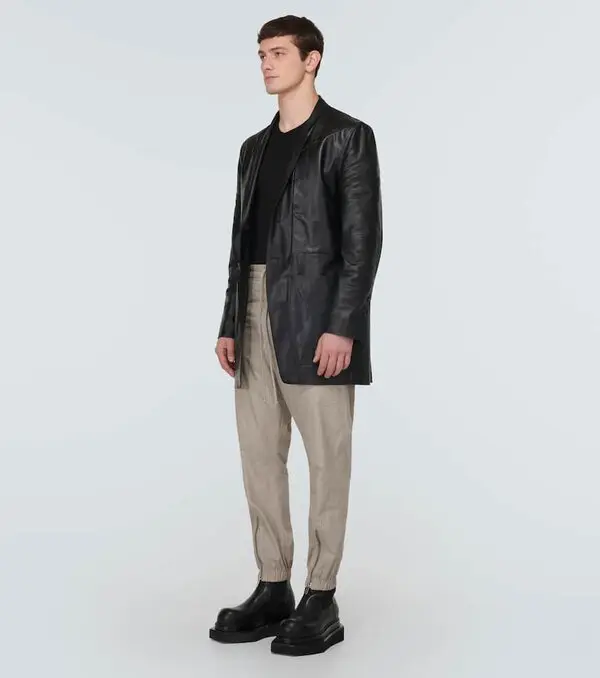Rick Owens Beatle Turbo Cyclops Leather Ankle Boots