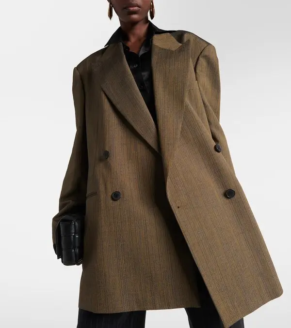 Dries Van Noten Double-breasted Cotton-blend Blazer - Neutrals
