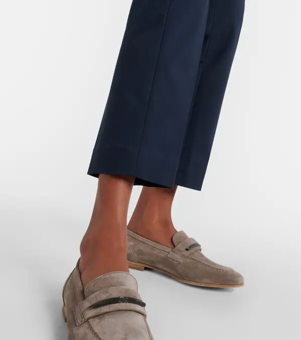 Brunello Cucinelli Cotton-blend Twill Chinos - Blue