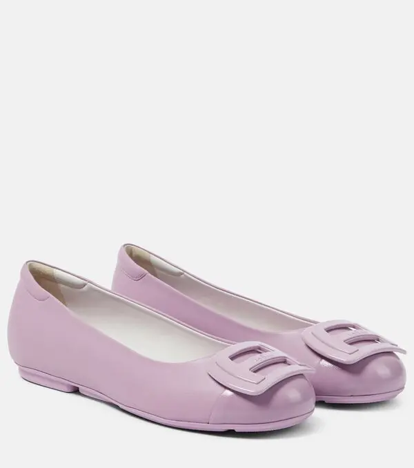 Hogan H661 Leather Ballet Flats - Pink