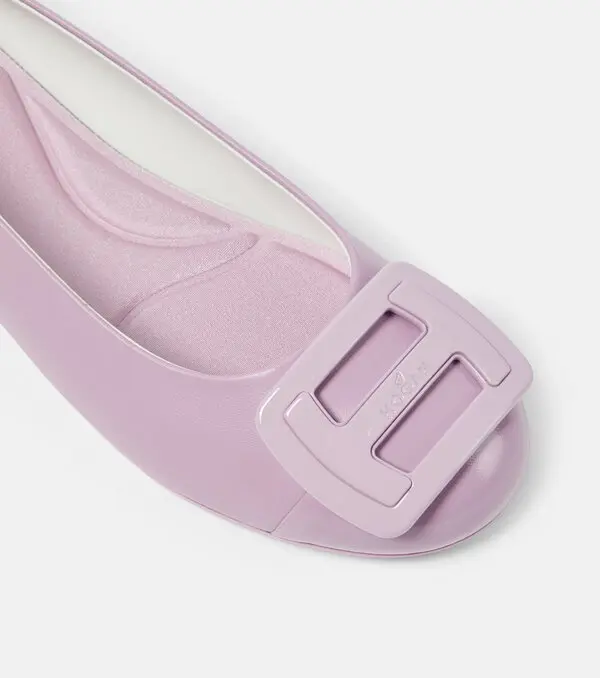 Hogan H661 Leather Ballet Flats - Pink