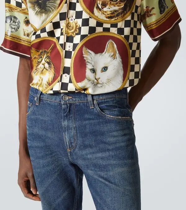 Dolce & Gabbana Distressed Slim Jeans