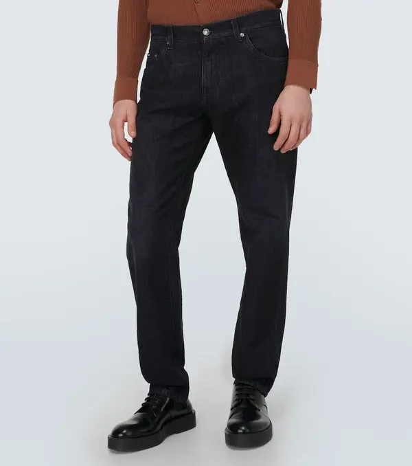 Dolce & Gabbana Distressed Slim Jeans - Blue