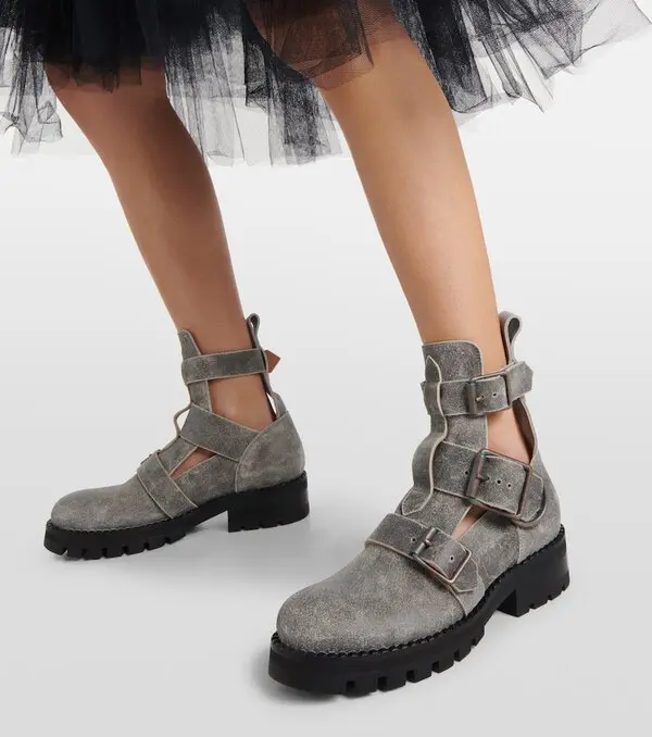 VIVIENNE WESTWOOD Cut Out Leather Ankle Boots