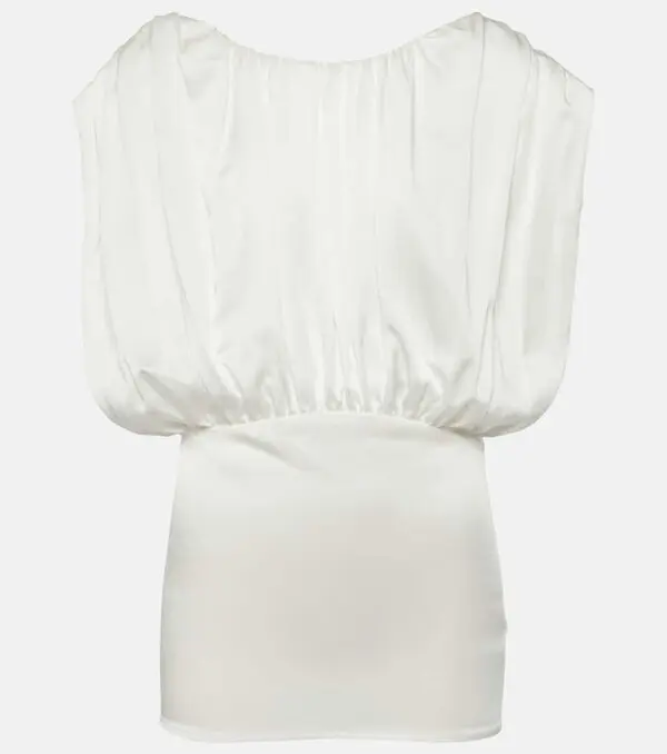 JIL SANDER Gathered Top - Beige