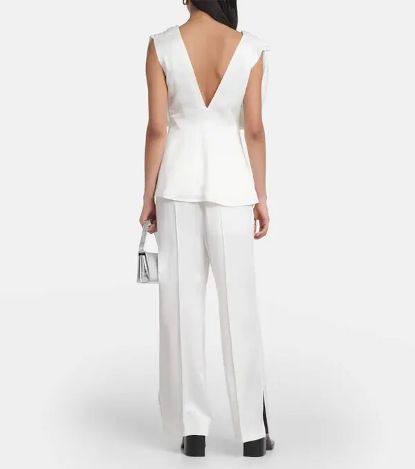 JIL SANDER Gathered Top - Beige