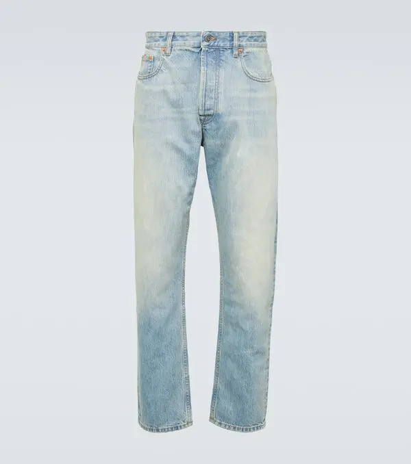 Valentino Garavani Cropped Straight Leg Jeans - Blue