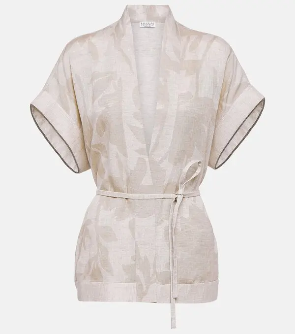 Brunello Cucinelli Linen Top - Beige