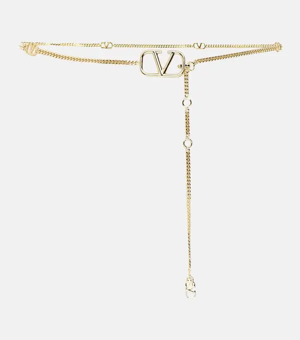 Valentino Garavani Vlogo Signature Chain Belt - Gold