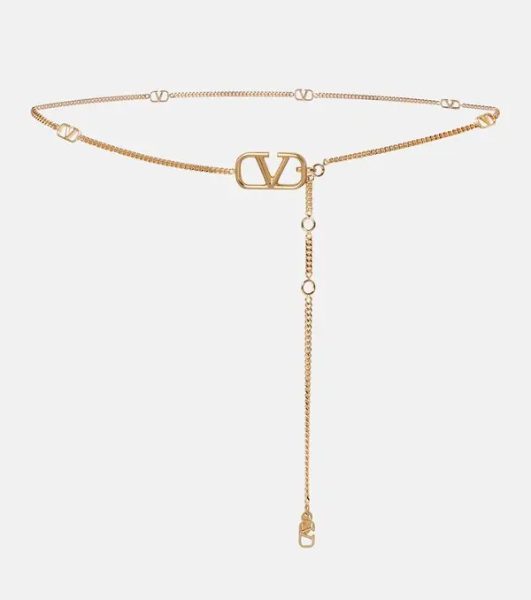 Valentino Garavani Vlogo Signature Chain Belt - Gold