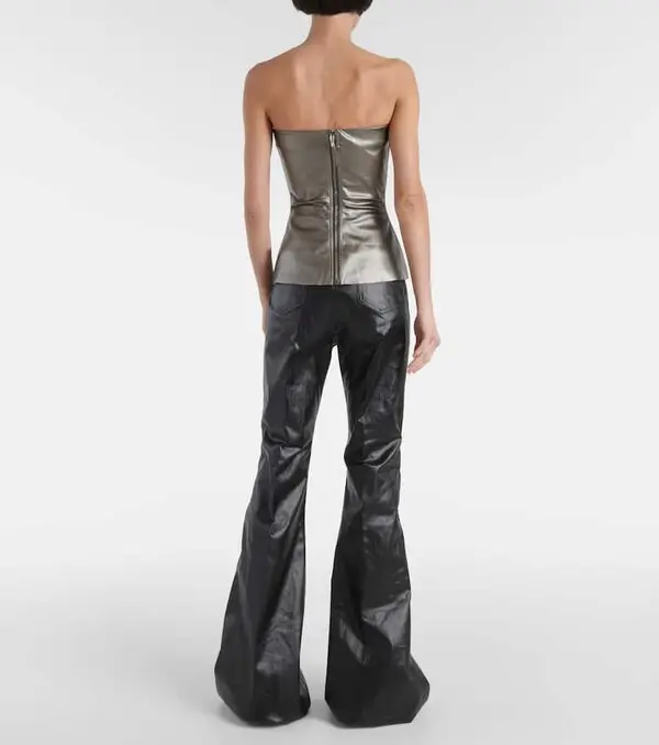 Rick Owens Lido Coated Denim Corset - Grey
