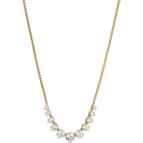 Nadri Graduated Cubic Zirconia Necklace - Gold