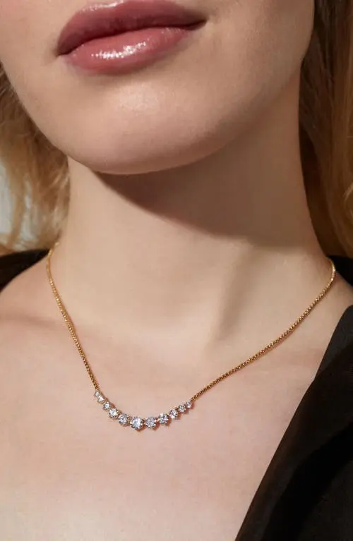 Nadri Graduated Cubic Zirconia Necklace - Gold