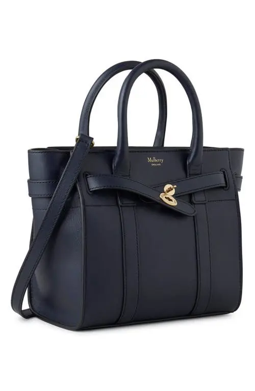 Mulberry Mini Zipped Bayswater Leather Satchel - Night Sky