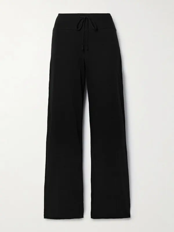 Skin Net Sustain Essie Organic Pima Cotton-jersey Pants - Black