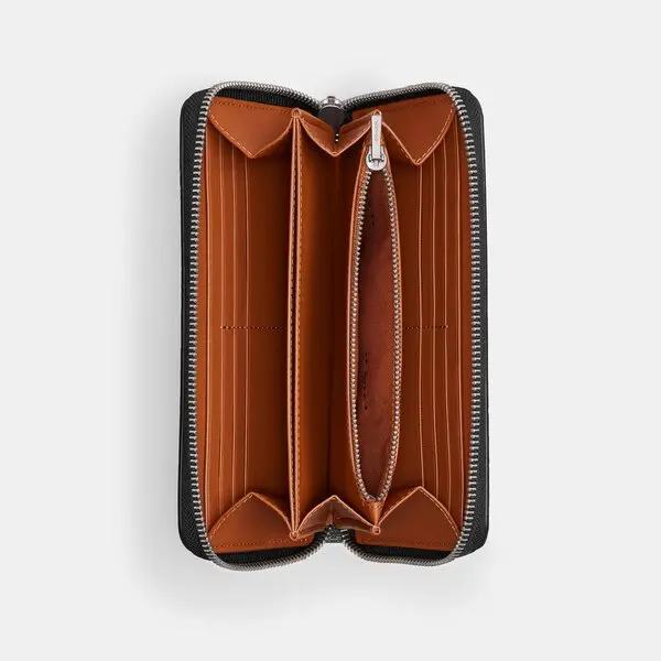 COACH Disney X Essential Accordion Zip Wallet In Regenerative Leather With Mickey Mouse