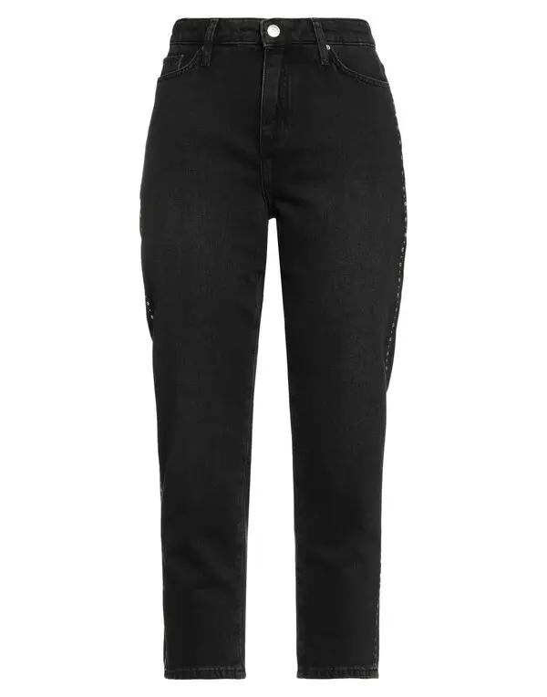 Armani Exchange Embellished High Waisted Baggy Jeans