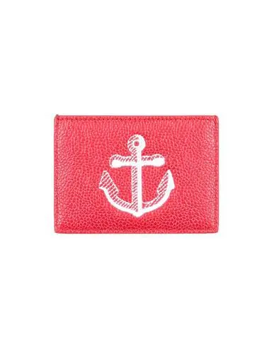 Thom Browne Document Holder Soft Leather - Red