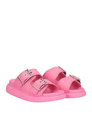 Alexander McQueen Sandals In Soft Leather And Textile Fibers