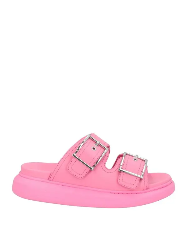 Alexander McQueen Sandals In Soft Leather And Textile Fibers