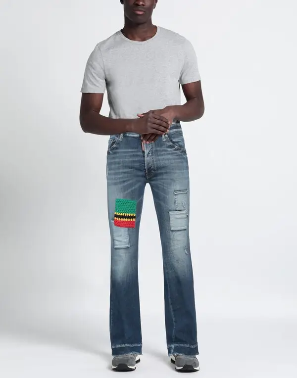 Dsquared2 Straight Leg Jeans With Appliqués