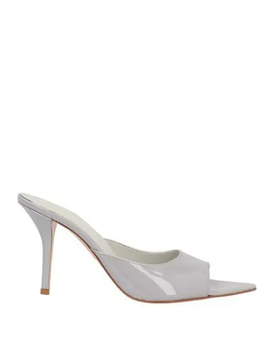 GIA BORGHINI Patent Leather Pointed Toe Stiletto Heel Slide Sandals