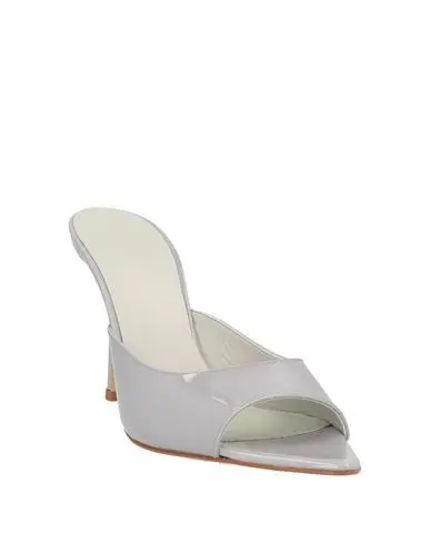 GIA BORGHINI Patent Leather Pointed Toe Stiletto Heel Slide Sandals