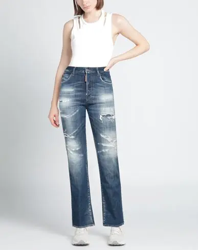 Dsquared2 Cotton Elastane Flared Jeans - Blue