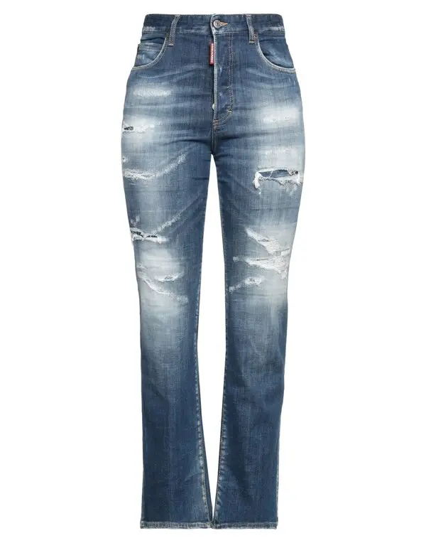 Dsquared2 Cotton Elastane Flared Jeans - Blue