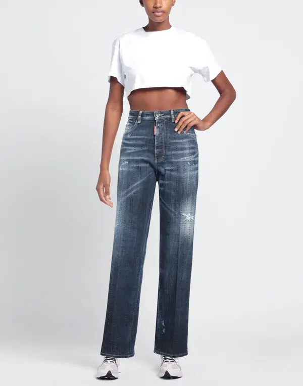 Dsquared2 Straight-leg Jeans With Crystal Embellishments