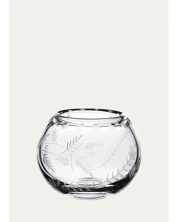 WILLIAM YEOWARD CRYSTAL Fern Rose Bowl - Noclr