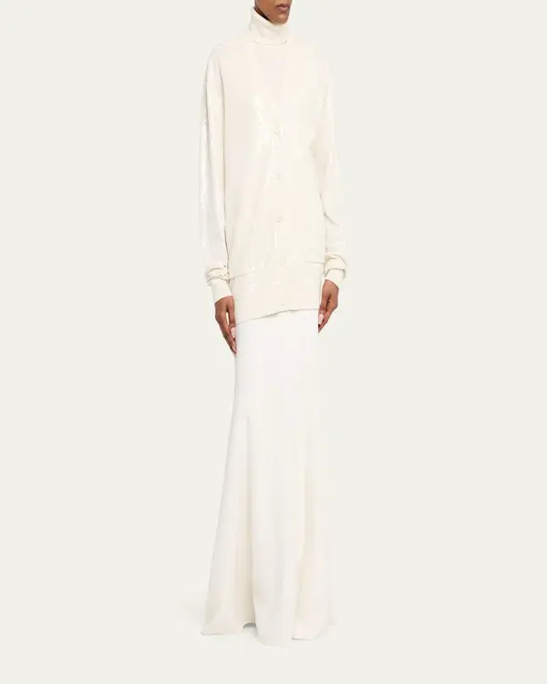 Michael Kors Fishtail Wool Skirt